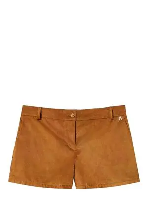 TWINSET Faux-suede Mini Shorts - Brown