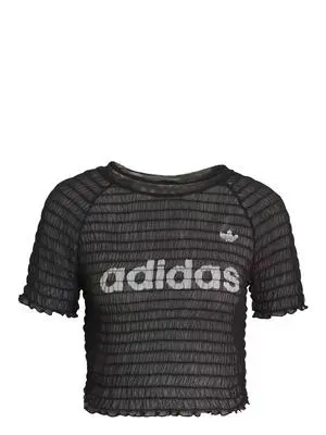 Adidas Smocked Logo T-shirt - Black