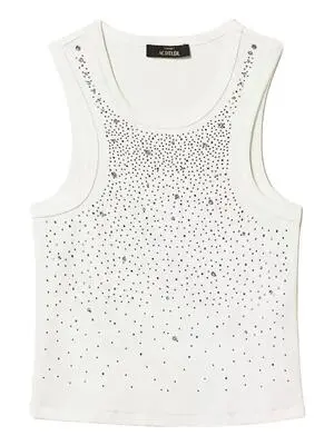 TWINSET Embroidered Sleeveless Top - White