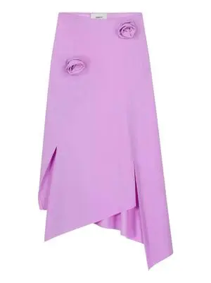 Coperni Floral Asymmetric Mid Skirt - Purple