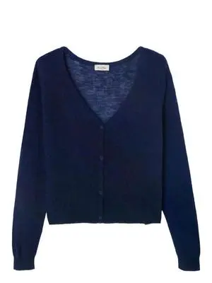 American Vintage V-neck Cardigan - Blue