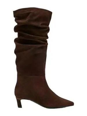 ALOHAS Kalila Ruched Pointed Boots - Brown