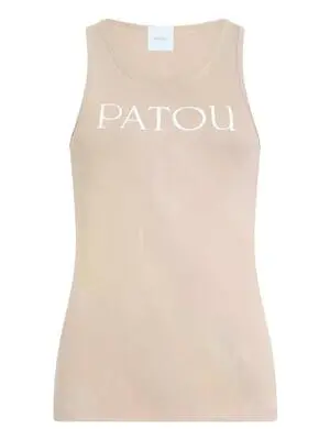 Patou Logo-detail Tank Top - Neutrals