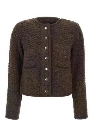 Staud Patch-pocket Cardigan - Brown