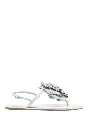 LE SILLA Rose-detail Sandals - Grey