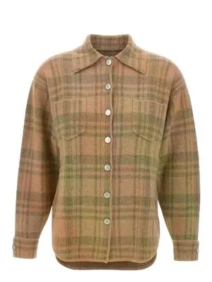 NOT SHY Jasper Patch-pockets Checked Shirt - Brown