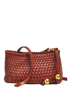 Anthropologie Woven Mini Sling Crossbody Bag - Sienna