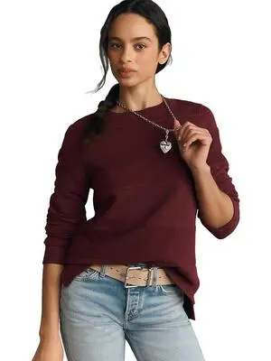 Wilt Crew-neck Long-sleeve Top - Dark Wine