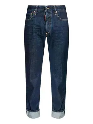 Dsquared2 Cuffed Hem Jeans - Blue