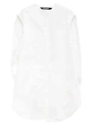 Jacquemus Berlingot Gathered Shirt Dress - White