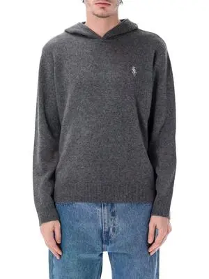 SPORTY & RICH Cashmere Hoodie - Grey
