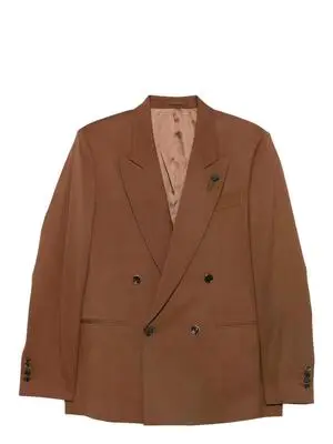 LARDINI Double-breasted Blazer - Brown