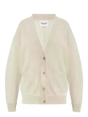 MARANT ETOILE STEPHY POCKET BUTTON CARDIGAN Neutrals
