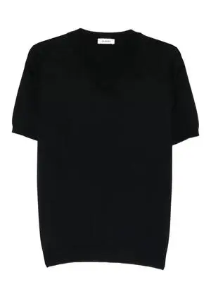 Sandro V-neck Short-sleeve T-shirt - Black