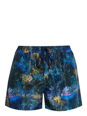 Paul Smith Printed Drawstring Swim Shorts - Blue