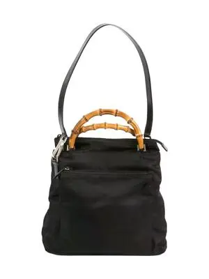 Gucci 2000s Bamboo-handle Shoulder Bag - Black