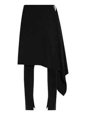 Attico Asymmetric Layered Trousers - Black