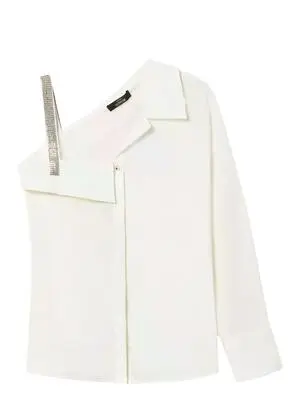TWINSET One-shoulder Embellished Shirt - White