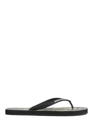 Dsquared2 Graphic-print Flip-flops - Black