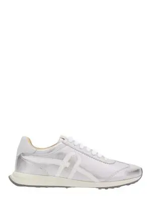 Furla Retrò Laminated Logo Sneakers - Grey