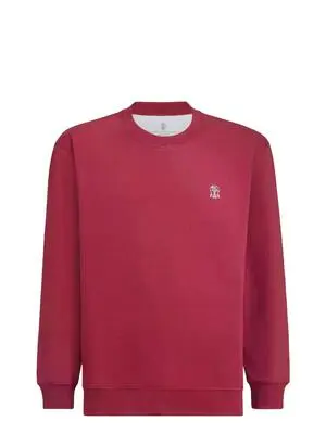 Brunello Cucinelli Logo-print Sweatshirt - Red