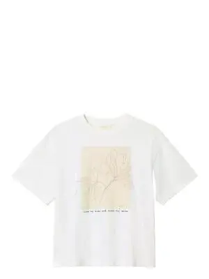 TWINSET Printed Embroidered T-shirt - White