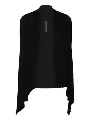 Rick Owens Asymmetric Draped Cardigan - Black