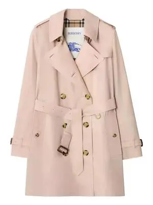 Burberry Double-breasted Trench Coat - Pink