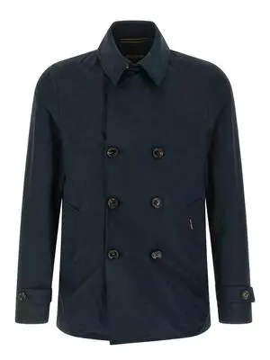 MOORER Scap-arqua-wfc Double-breasted Coat - Blue