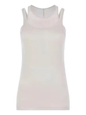 Ter Et Bantine Crew-neck Ribbed Tank Top - White