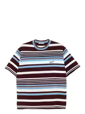 Prada Striped T-shirt With Logo - Brown
