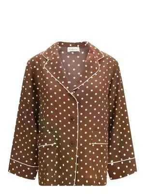 P.a.r.o.s.h Polka Dot Button-down Shirt - Brown