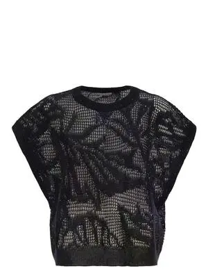 Brunello Cucinelli Crew-neck Sequin Top - Black