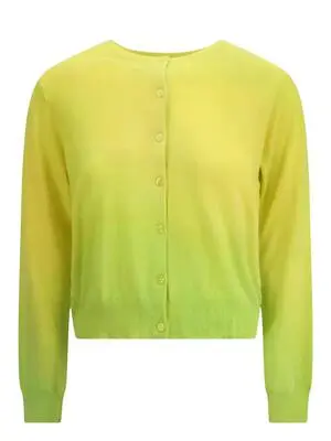 MIRROR IN THE SKY Ombre Buttoned Cardigan Yellow
