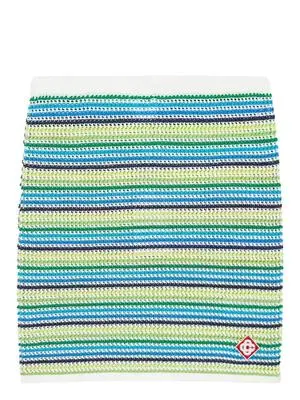 Casablanca Striped Mini Skirt - Green