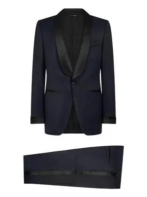 TOM FORD Shawl-collar Suit - Blue