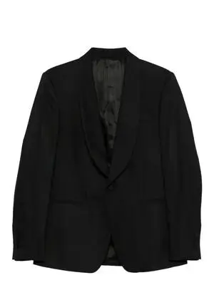 LARDINI Shawl-collar Single-breasted Jacket - Black