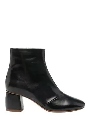 FORTE_FORTE Block Heel Ankle Boots - Black