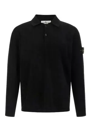 Stone Island Long-sleeve Polo Shirt - Black