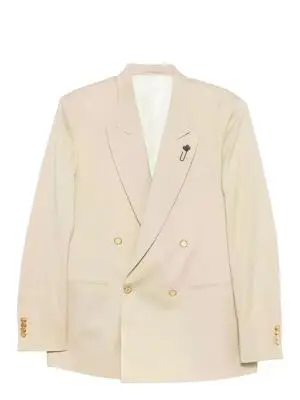 LARDINI Double-breasted Blazer - Neutrals