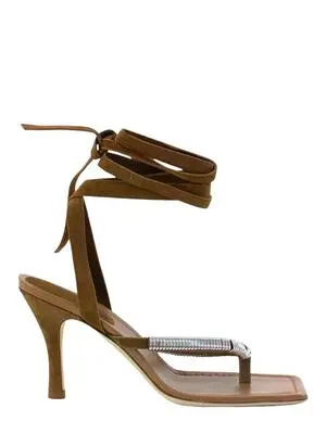 Christopher Esber Frida Pierced Heel Sandals - Brown
