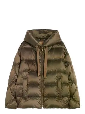 Max Mara Quilted Hooded Puffer Jacket - Brown