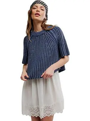 Free People Amy Sweater Tee - Navy Academy