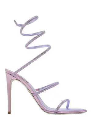Rene Caovilla Strass Spiral Sandals - Purple