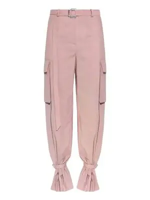 Attico Ruffle Cargo Trousers - Pink