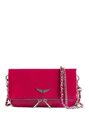 Zadig&Voltaire Rock Nano Leather Crossbody Bag - Pink
