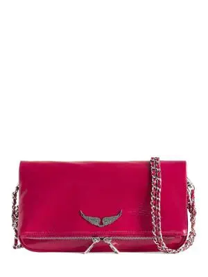 Zadig&Voltaire Rock Vintage Leather Crossbody Bag - Pink