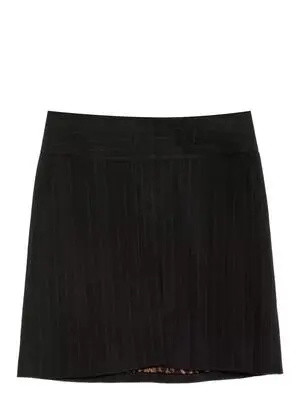 Dolce & Gabbana 2000s Pinstriped Mini Skirt - Brown