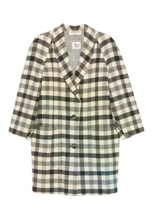 A.N.G.E.L.O. VINTAGE CULT 1980s Check-pattern Buttoned Coat - Neutrals