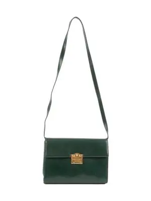Gucci 1990s Leather Shoulder Bag - Green
